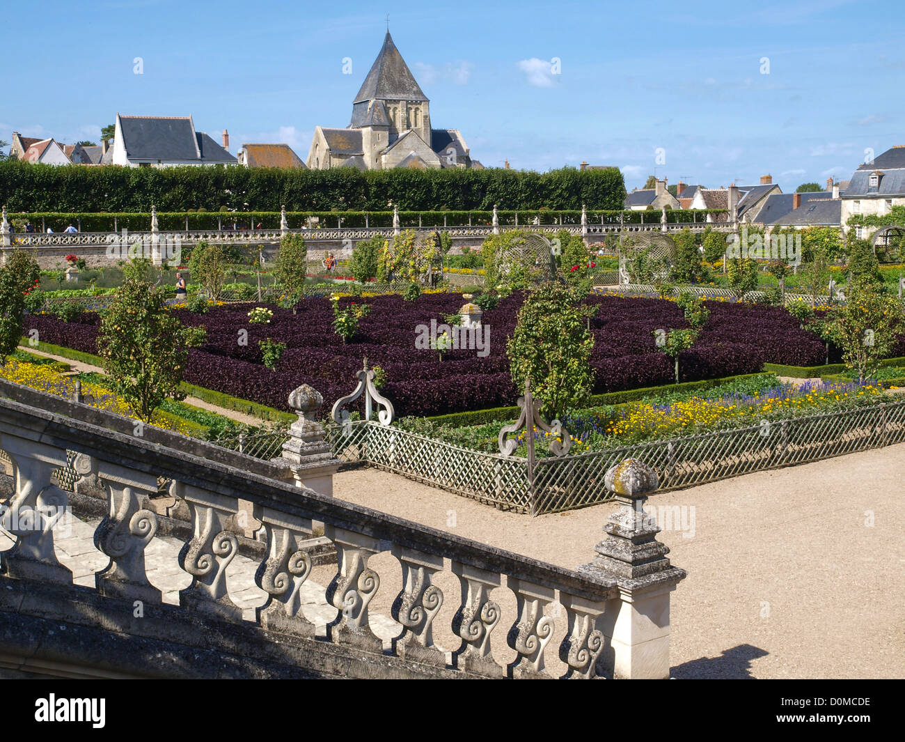Chateau et Jardins de Villandry, Indre-et-Loire, historical garden ...