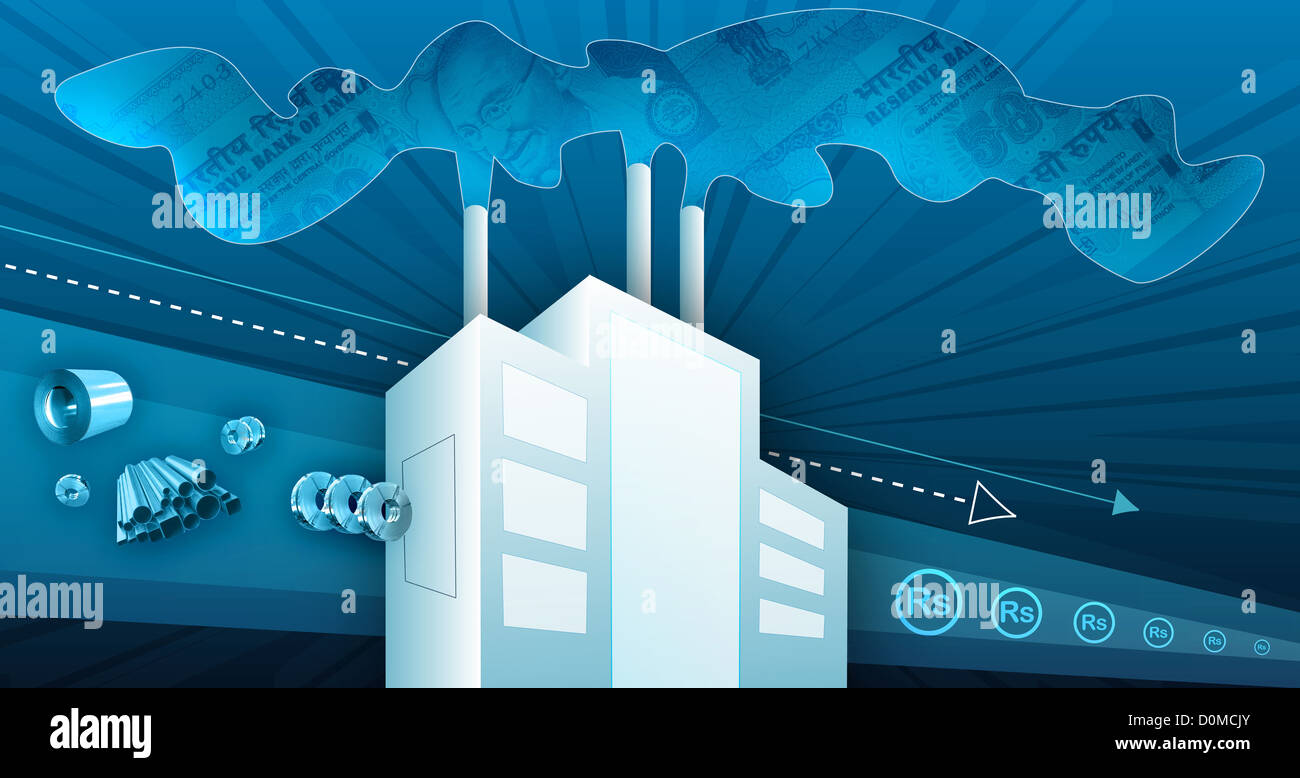 Illustrative representation of process of raw materials to profit Stock ...