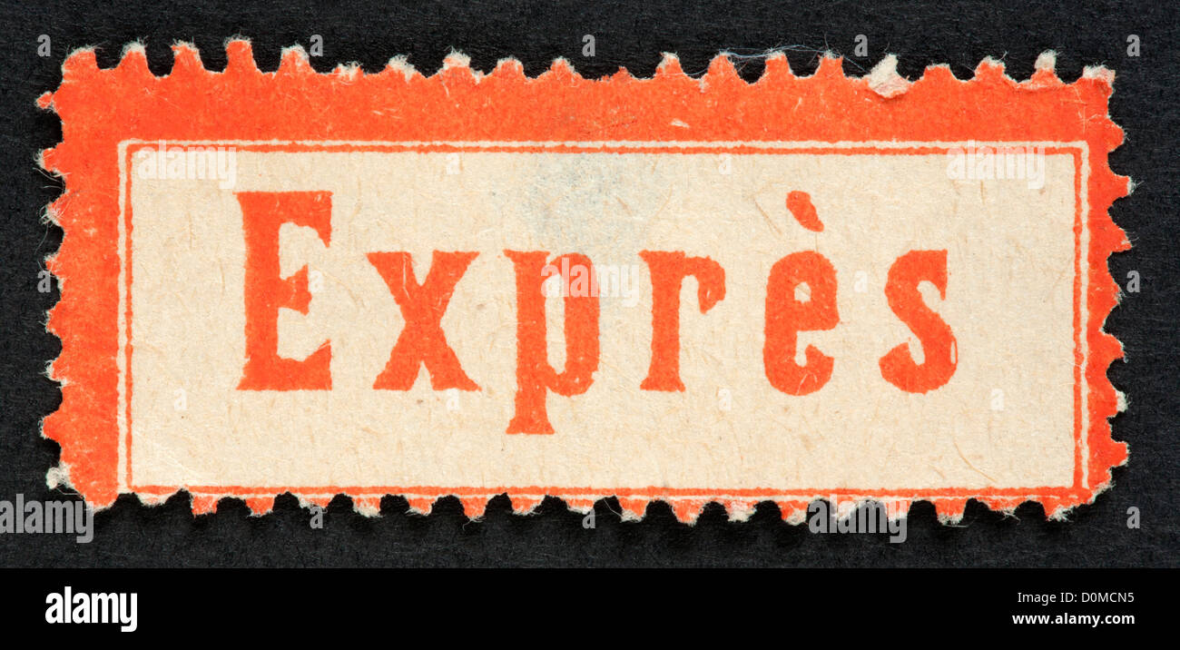 Exprès stamp for letter Stock Photo - Alamy