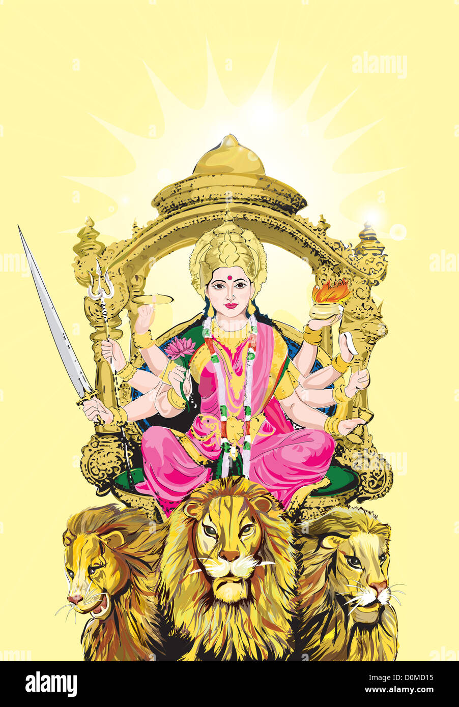Hindu goddess Durga Stock Photo - Alamy