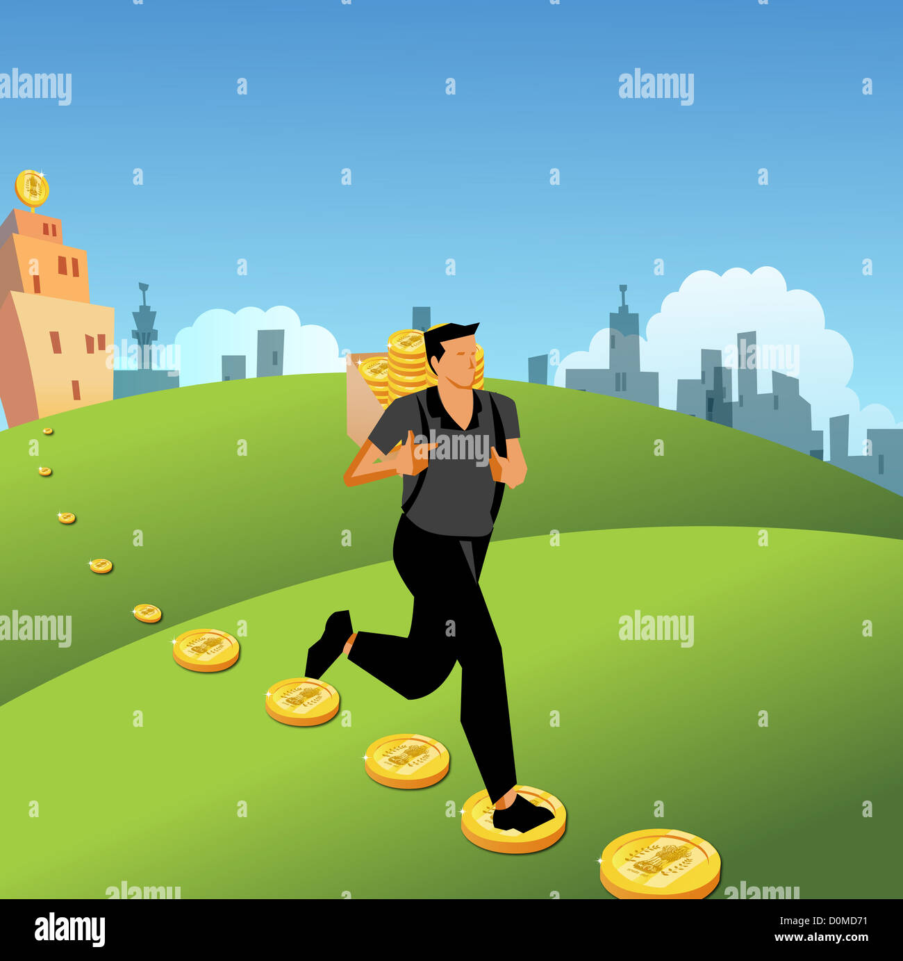 Business person running bag hi-res stock photography and images - Alamy