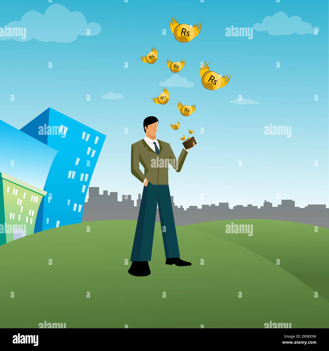 Money flying hi-res stock photography and images - Alamy