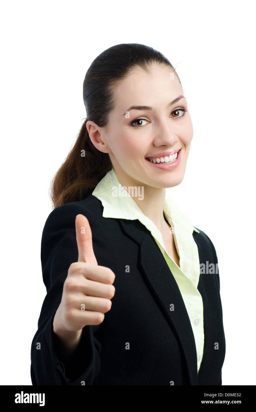 A Beautiful Business Woman Enjoying Her Success Stock Photo Alamy