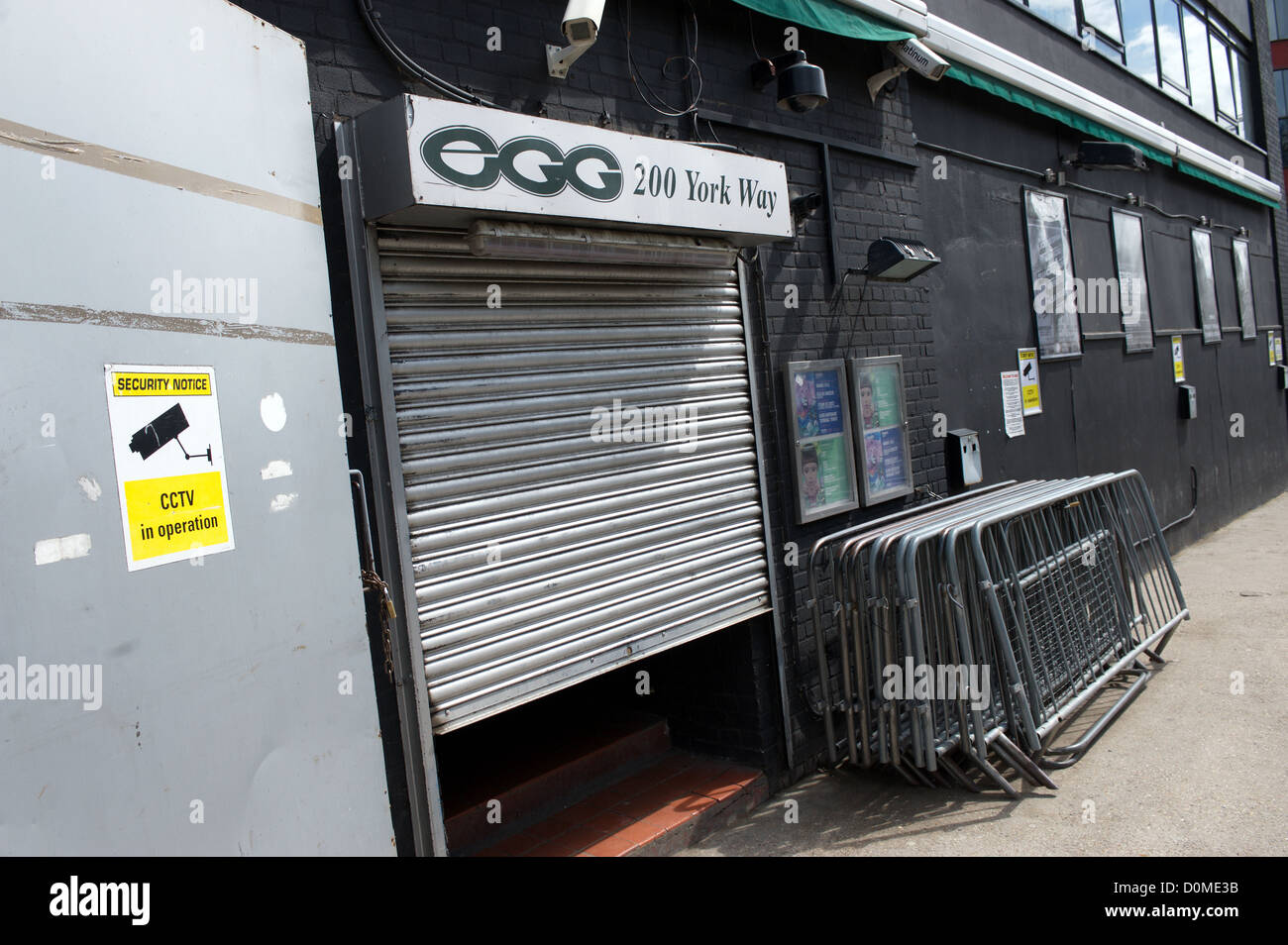 Entrance to the Edd nightclub, 200 York Way, London, England, UK Stock ...