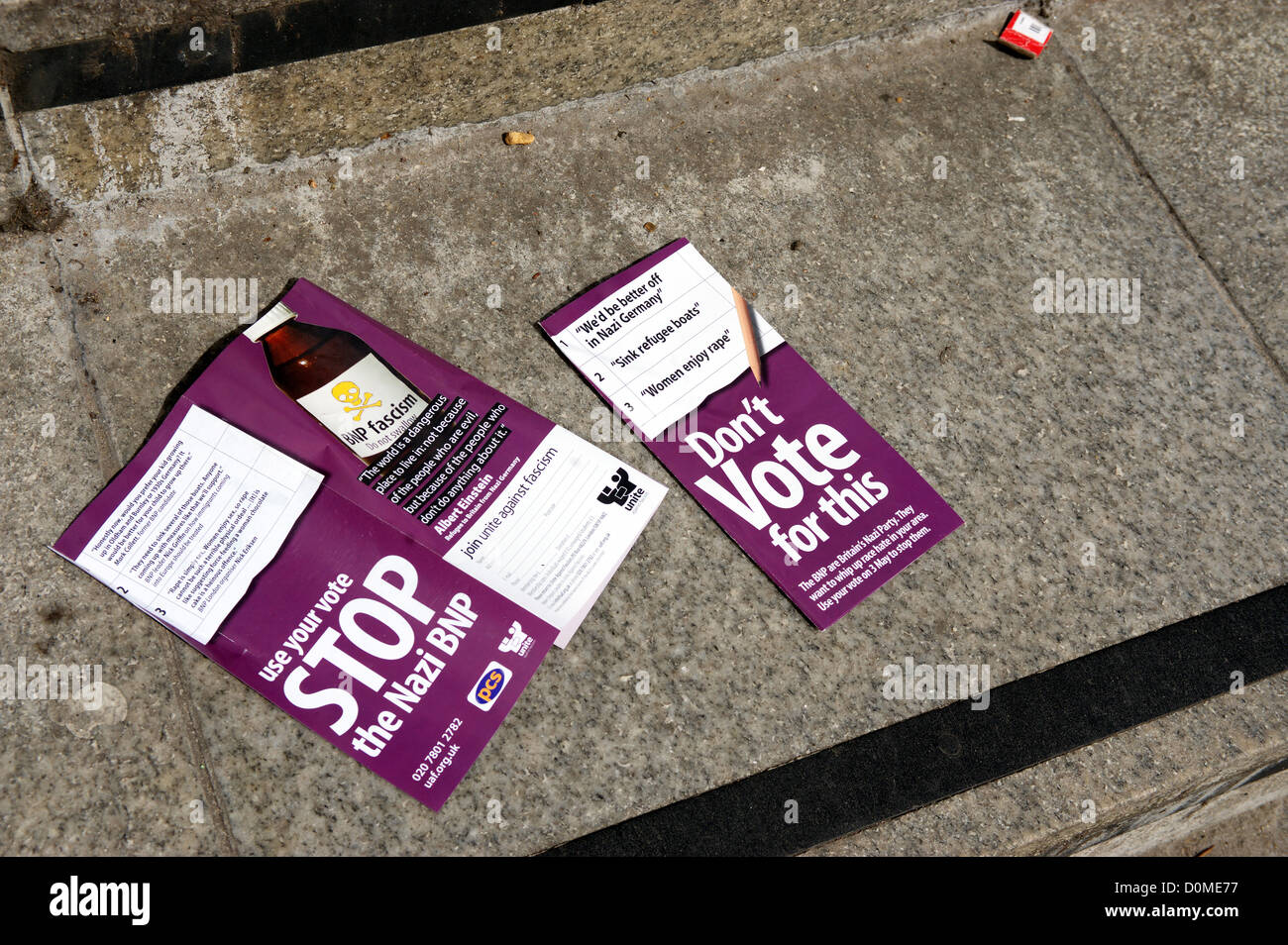 Stop the Nazi BNP leaflets on the pavement. Produced by Unite Against ...