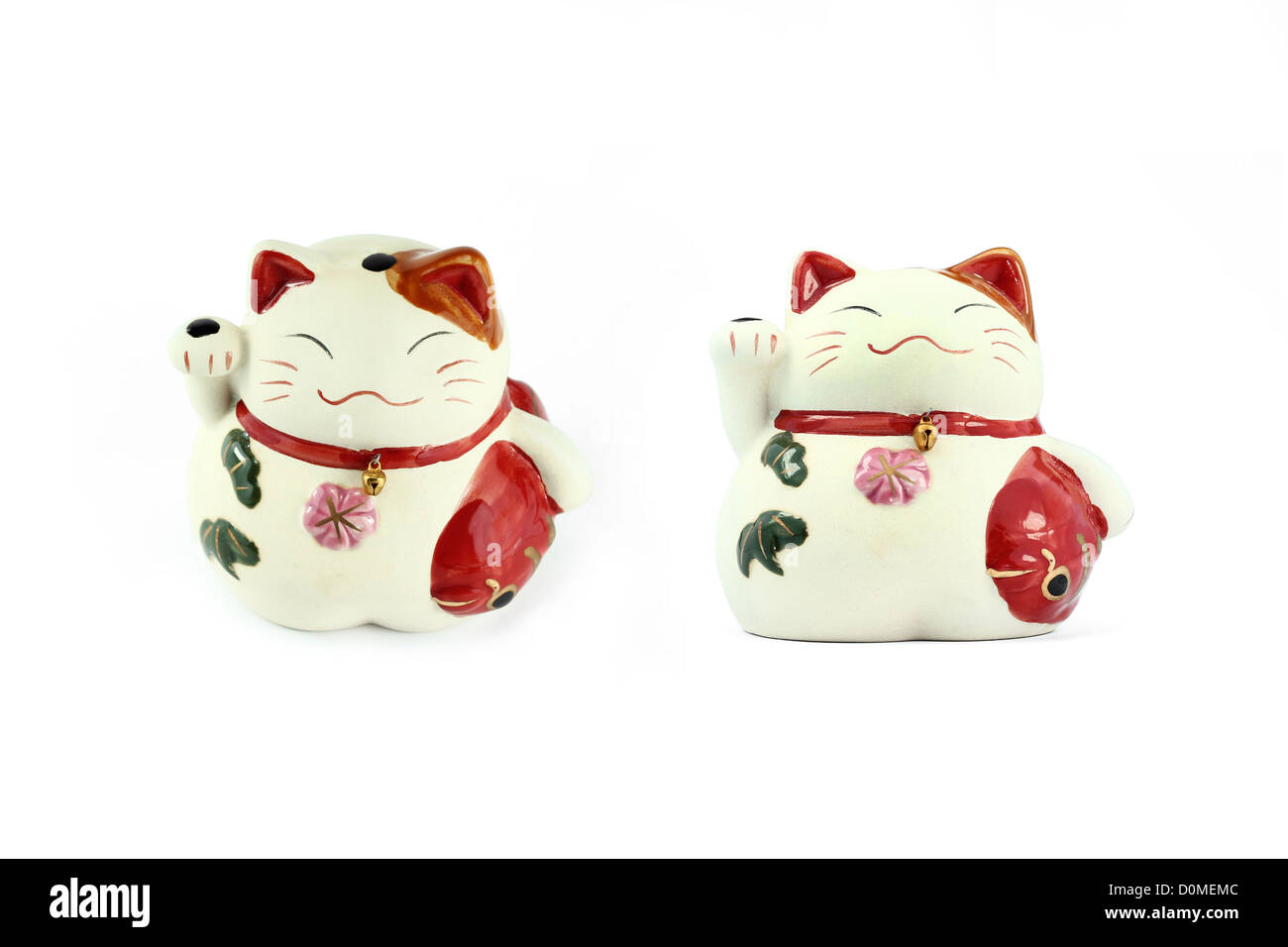Maneki neko ( japanese fortune cat ) isolated on white Stock Photo - Alamy