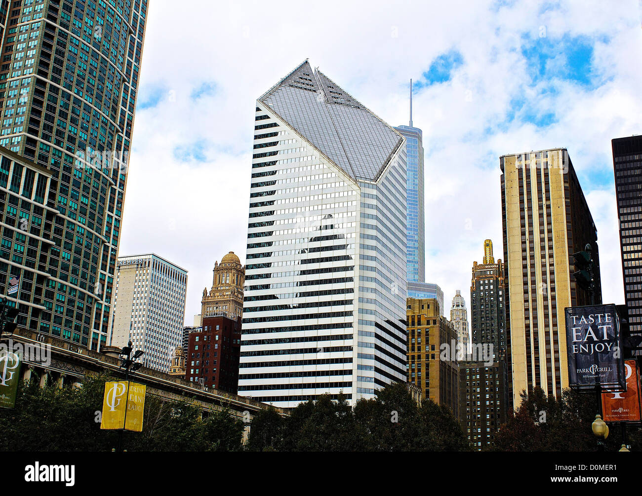 Chicago Skyline Building architecture Stock Photo - Alamy