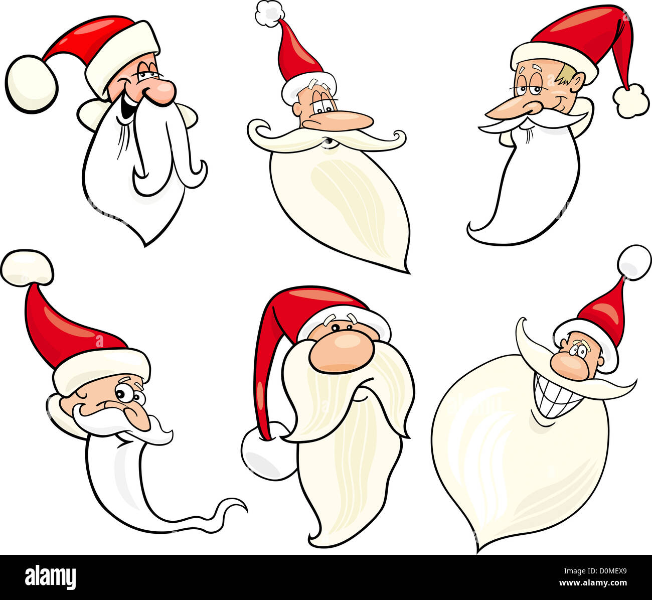 Cartoon Illustration of Santa Claus or Papa Noel or Father Christmas ...