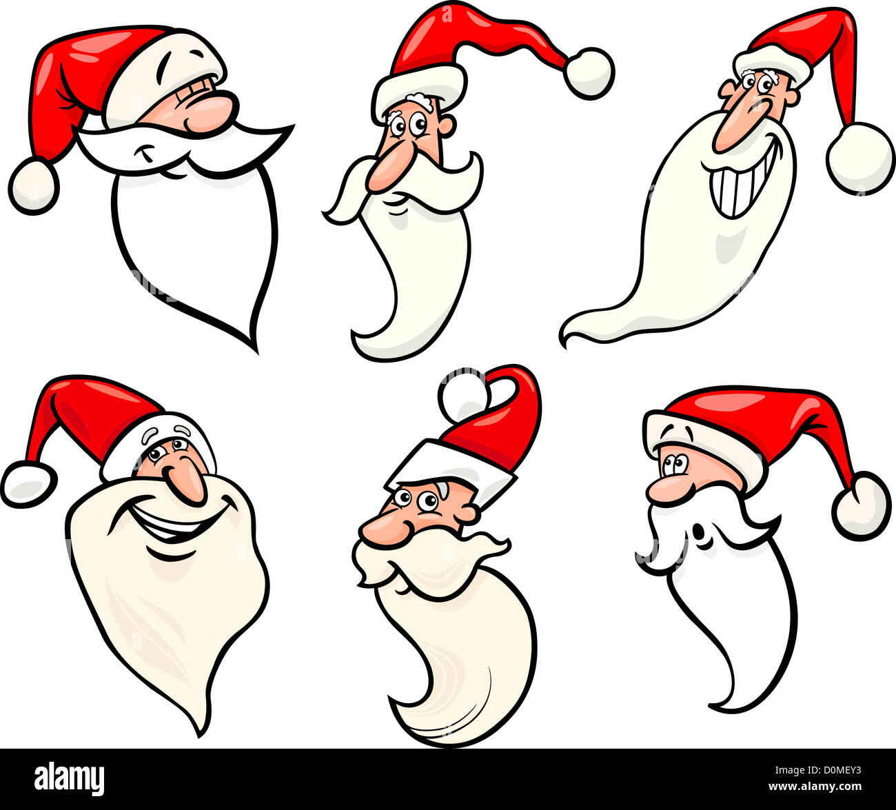 Cartoon Illustration of Santa Claus or Papa Noel or Father Christmas ...