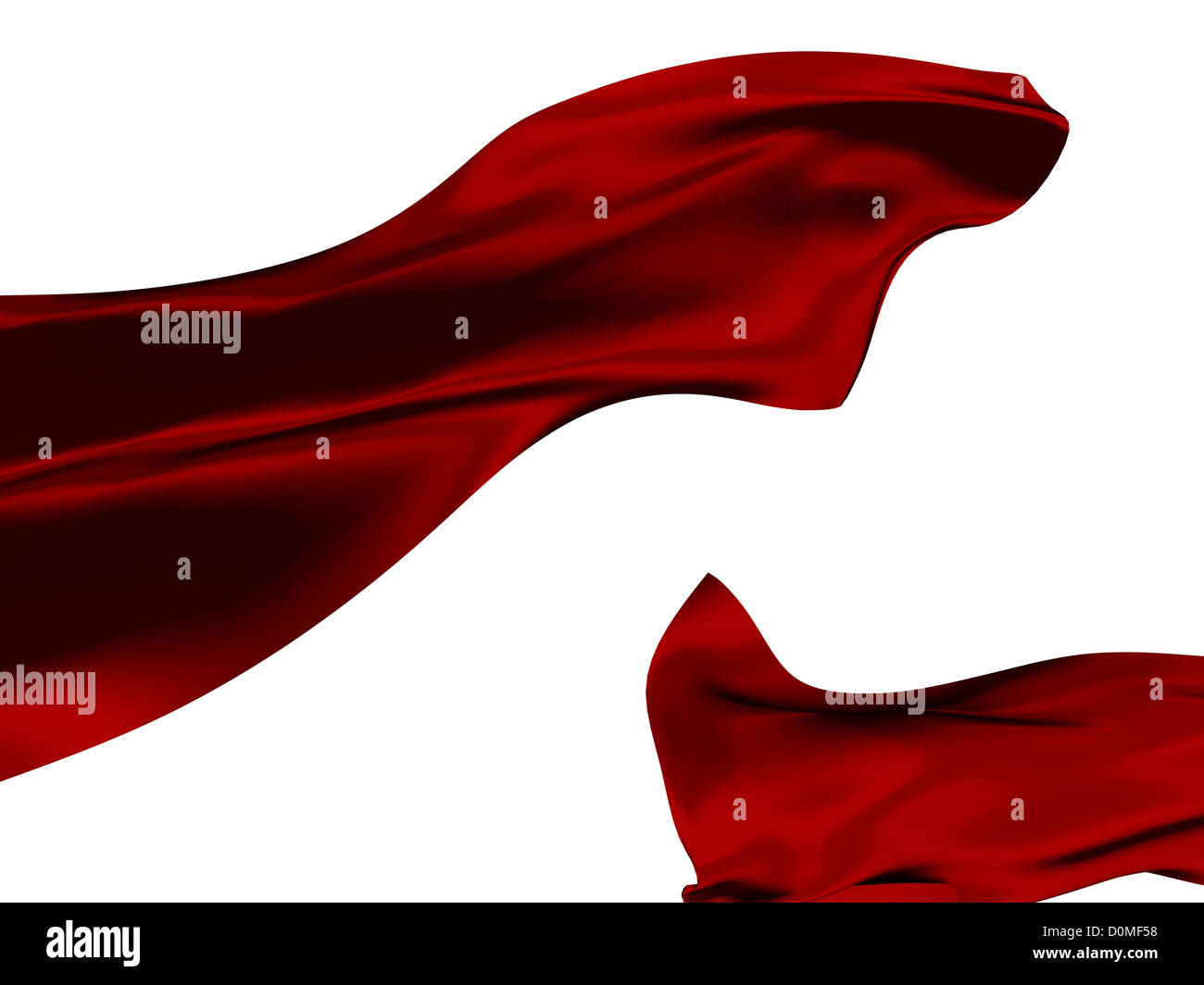 Cut red ribbon - Isolated Objects Series Stock Photo - Alamy