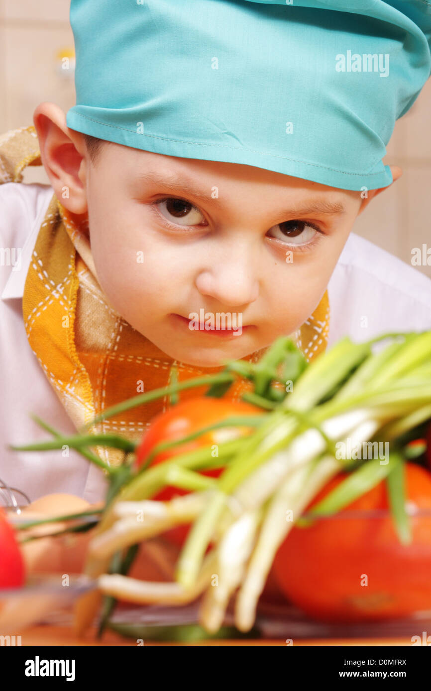 Little cook closeup Stock Photo - Alamy