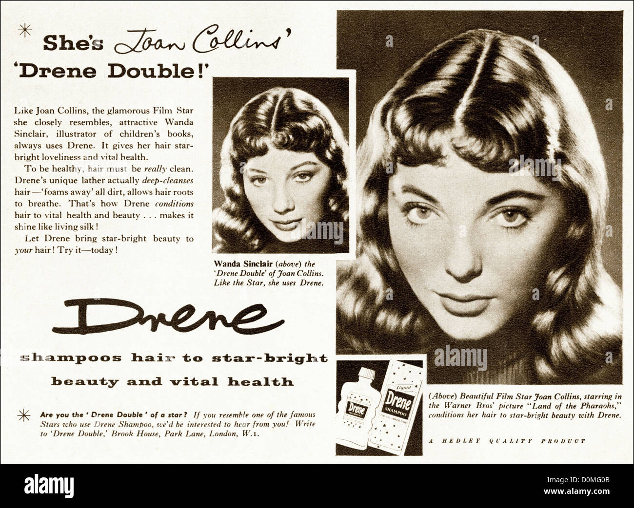 Shampoo advertisement vintage hi-res stock photography and images - Alamy