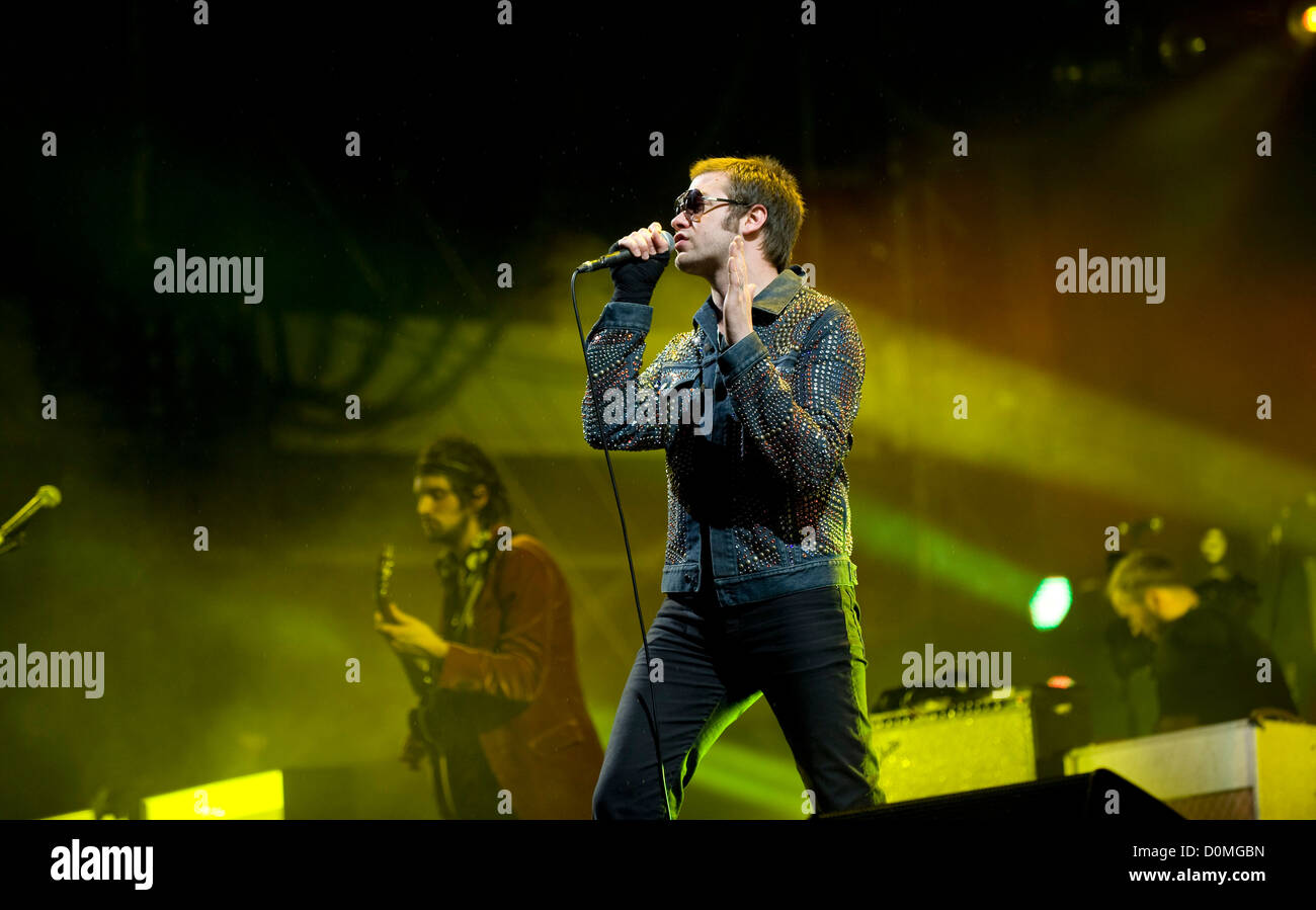 Tom Meighan of Kasabian The V Festival 2010 held at Weston Park ...