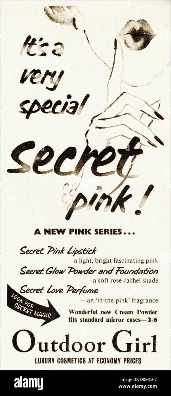 Original 1950s vintage print advertisement from English magazine ...