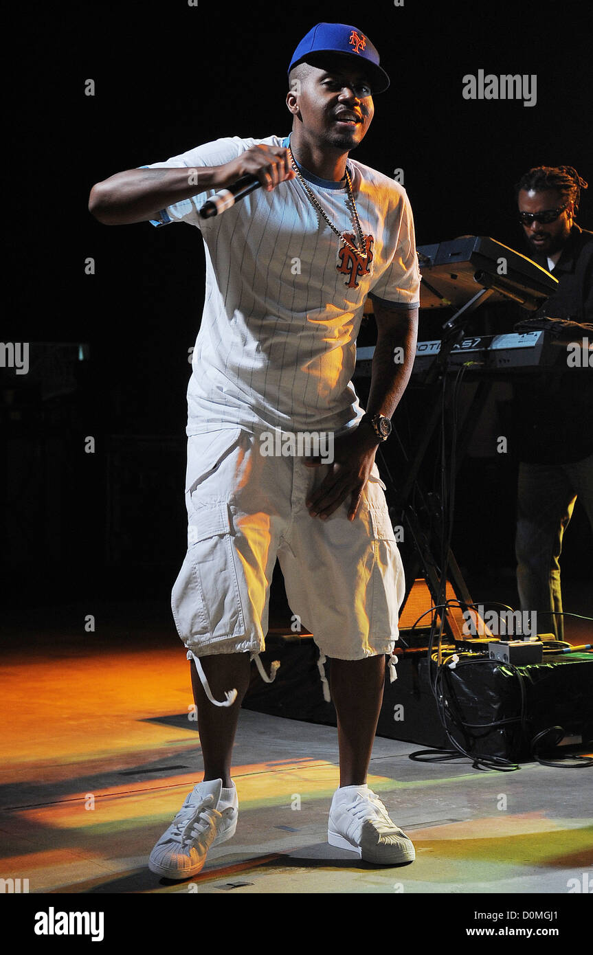 Rapper Nas performing during the 'Distant Relatives' tour at the Pompa ...