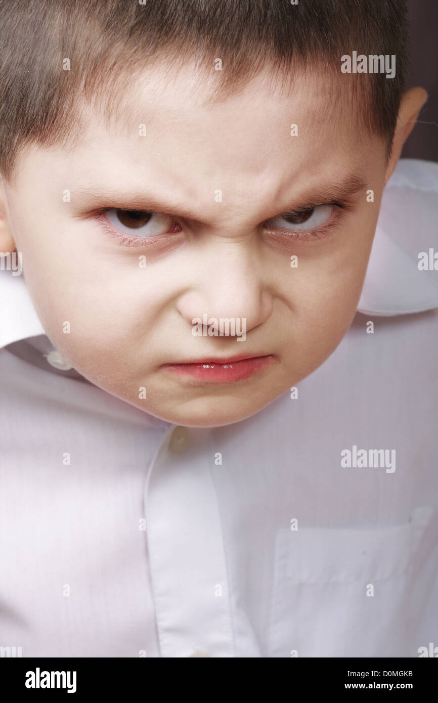 Very angry boy Stock Photo - Alamy
