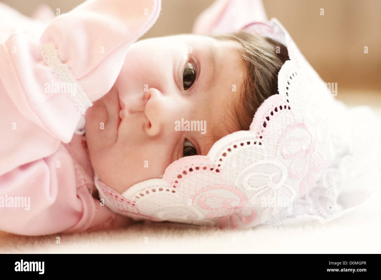 Baby in pink Stock Photo - Alamy