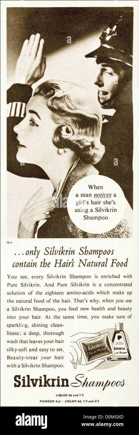 Shampoo advertisement vintage hi-res stock photography and images - Alamy