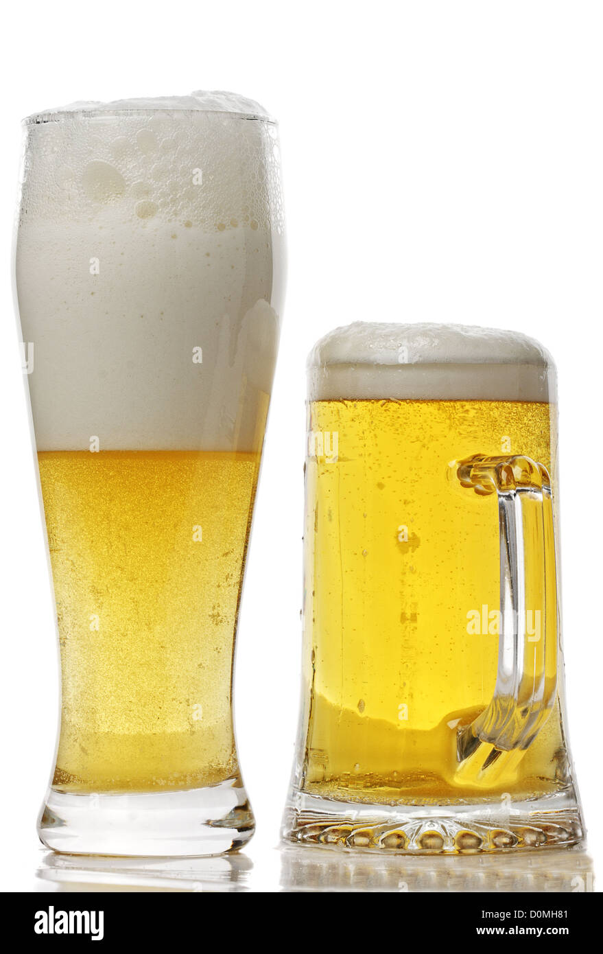 Two glass of beer Stock Photo - Alamy