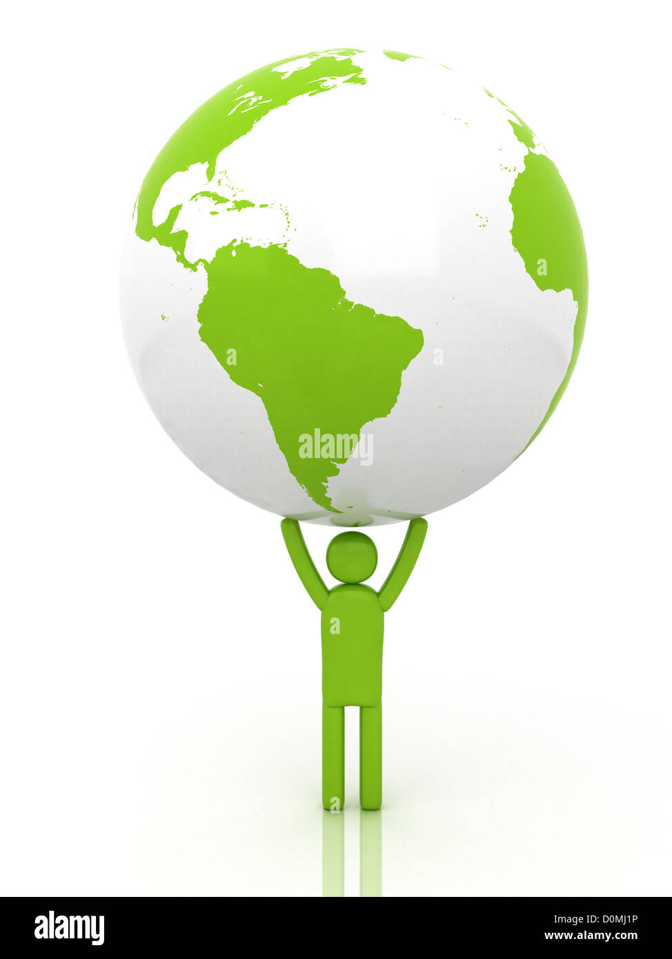 Ecoman holding Earth - Ecoman Series - People in Situation Stock Photo ...