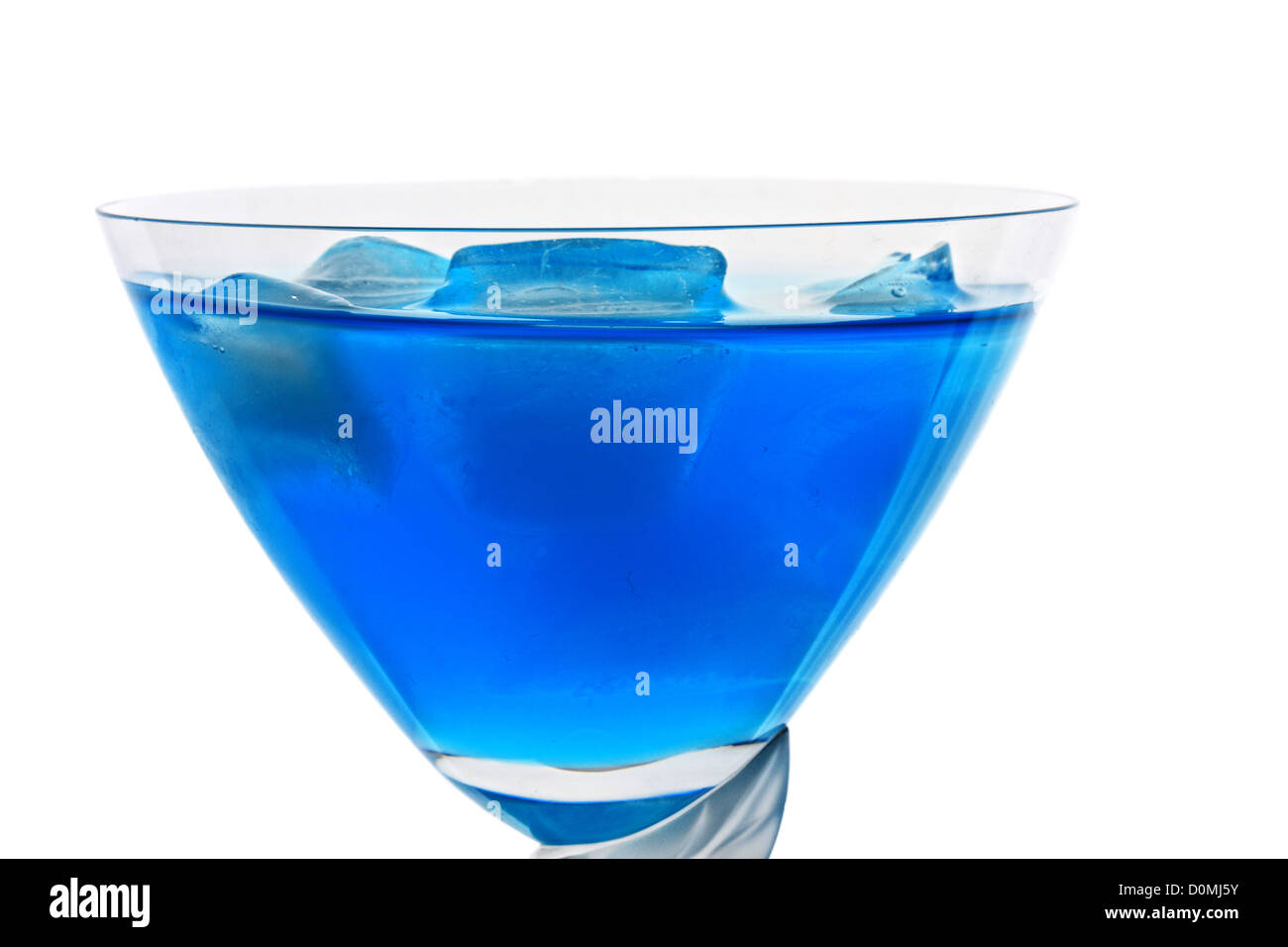 Blue cocktail closeup Stock Photo - Alamy