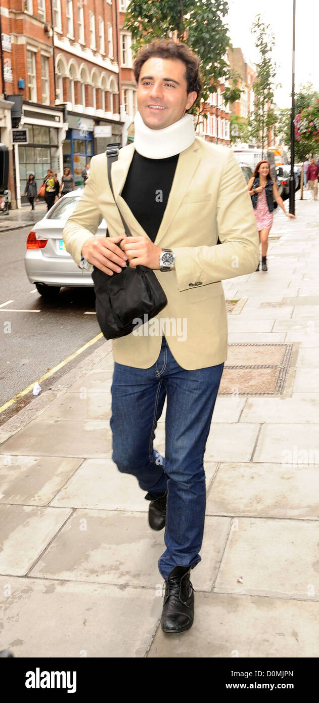 Darius Campbell aka Darius Danesh arrives at the Radio 2 studios ...