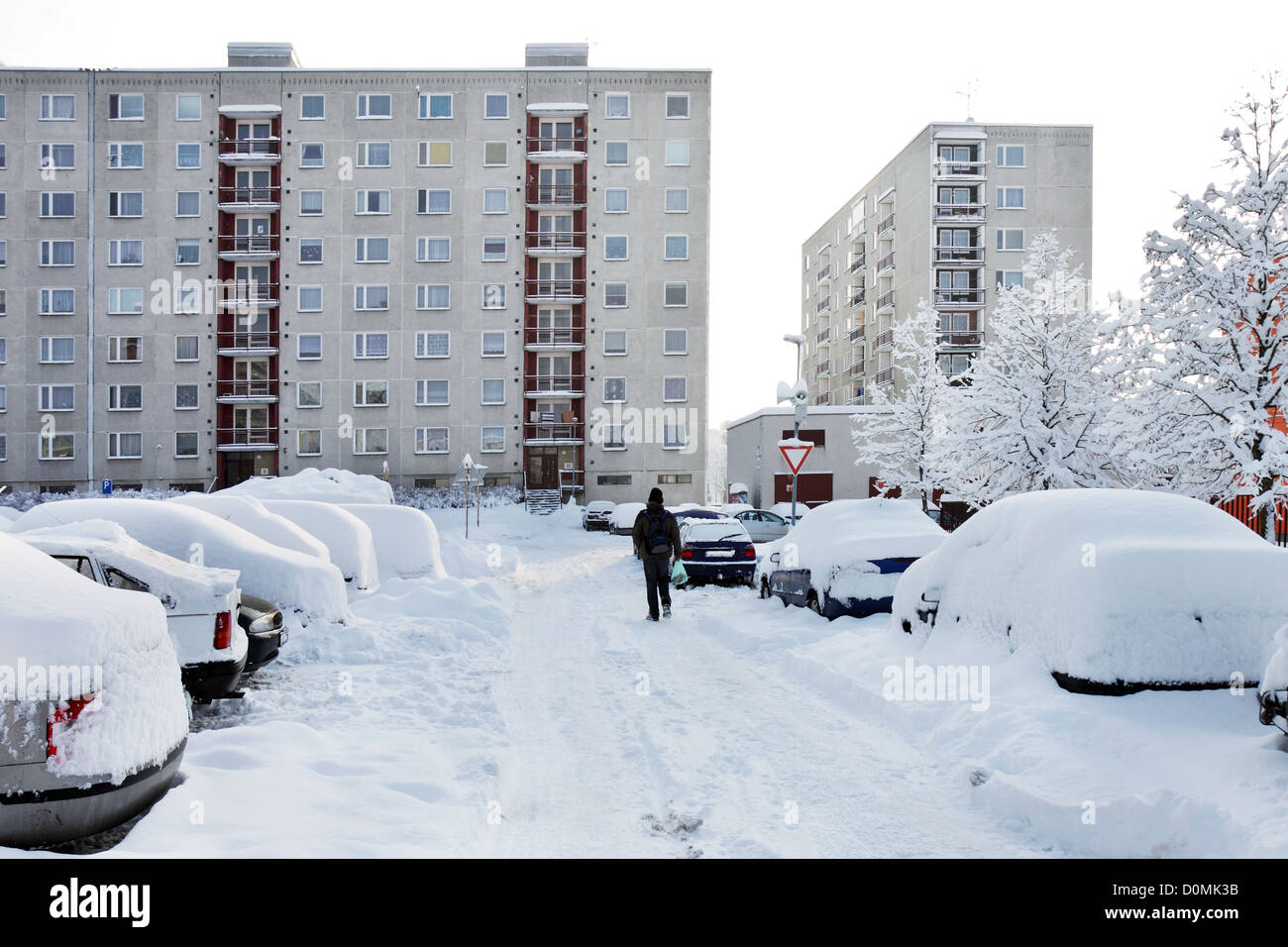 Empty parking lot snow covered hi-res stock photography and images - Alamy