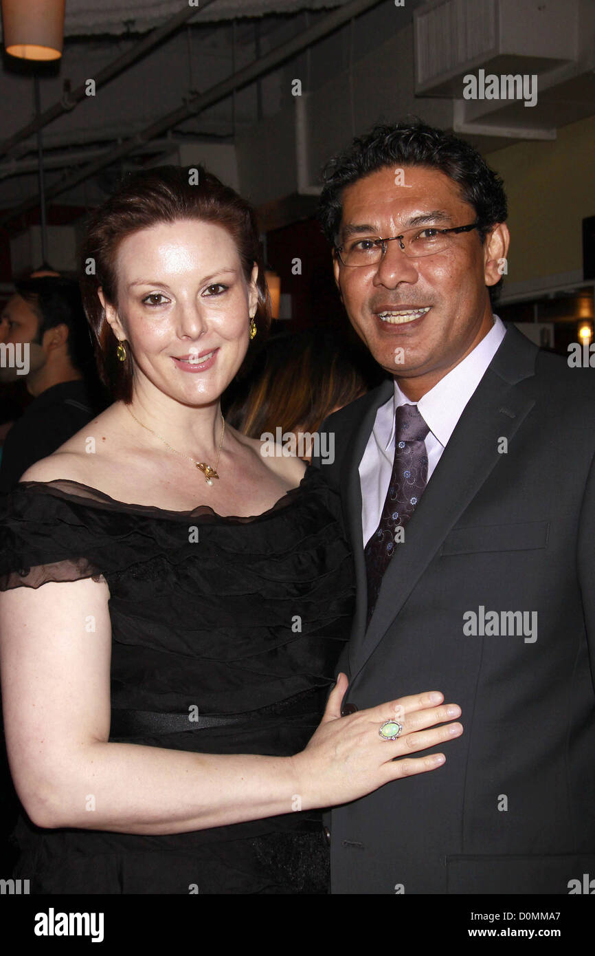 Kim Wield and her fiance Opening night of the Off-Broadway production ...