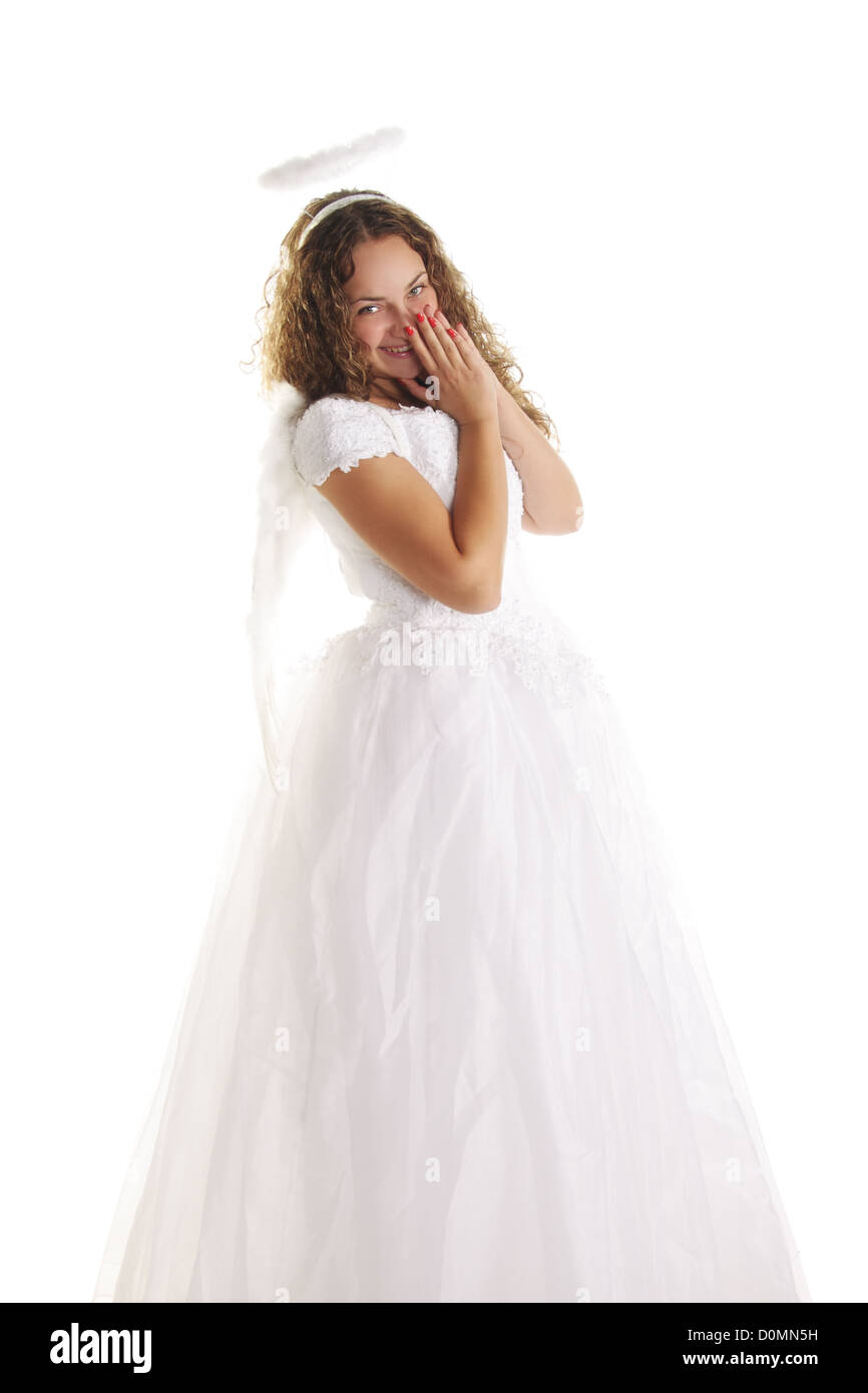Laughing white angel Stock Photo - Alamy