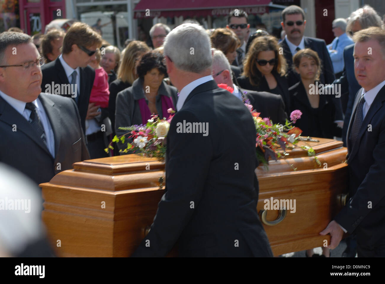 Coffin The Funeral of Bob Geldof’s father, Bob Geldof Snr, at St Joseph ...