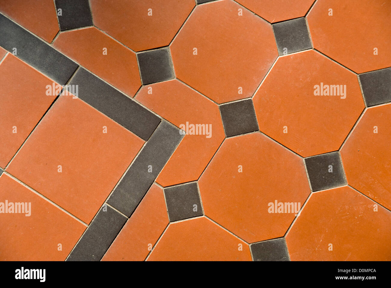 Patterned tiled floor Stock Photo - Alamy
