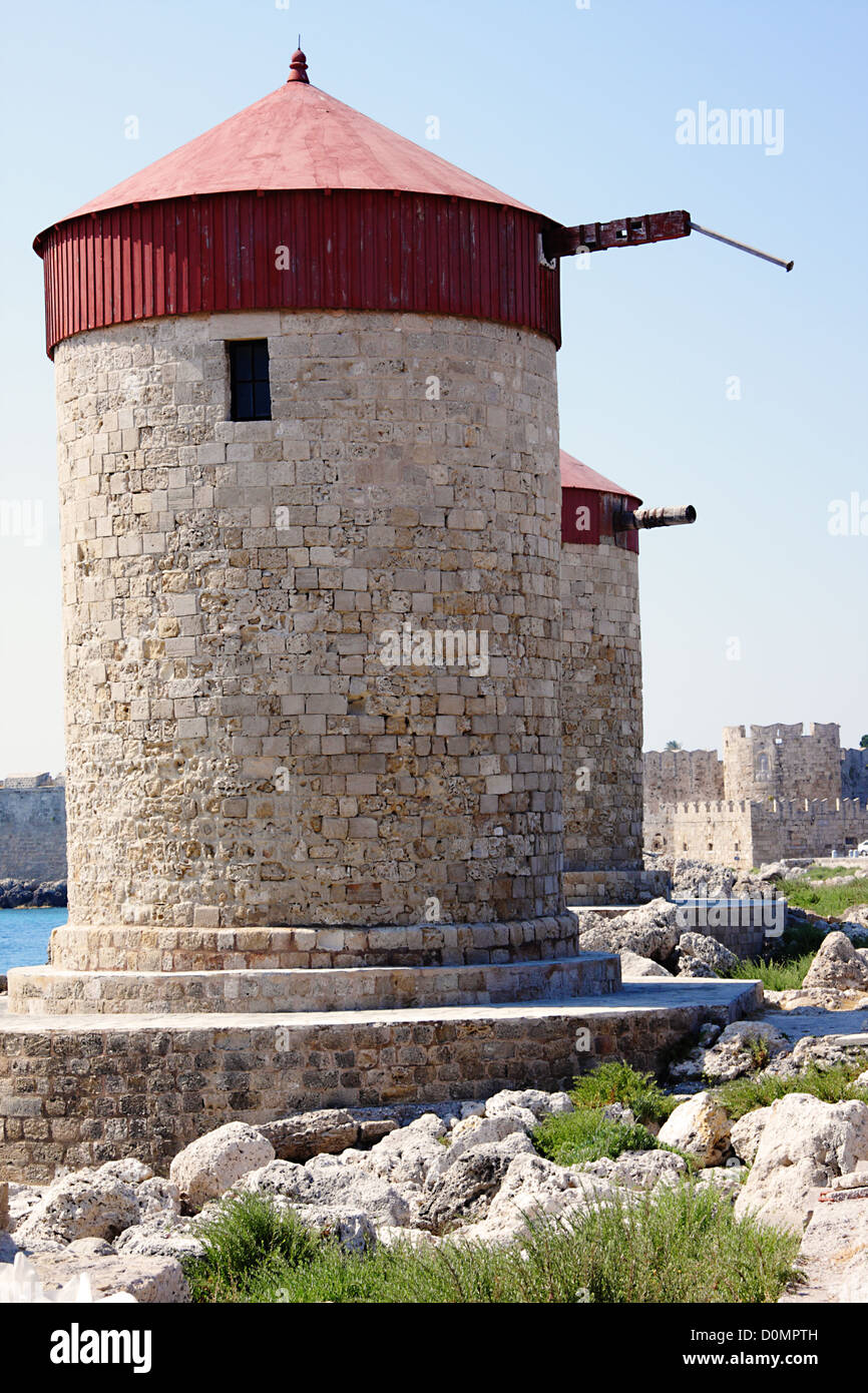 Rhodes windmills hi-res stock photography and images - Alamy