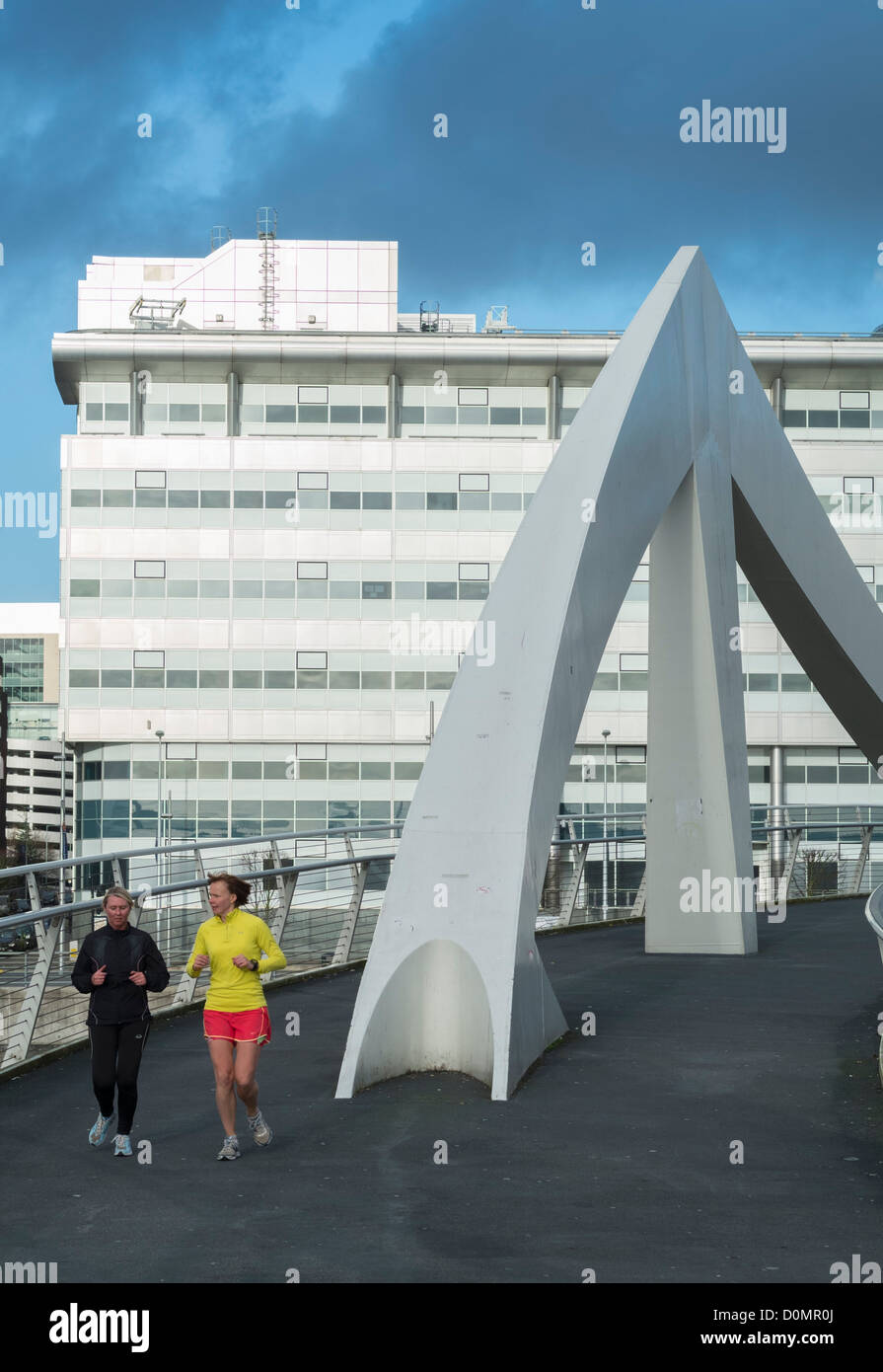 Tradeston Footbridge or known locally as Squiggly Bridge across River ...