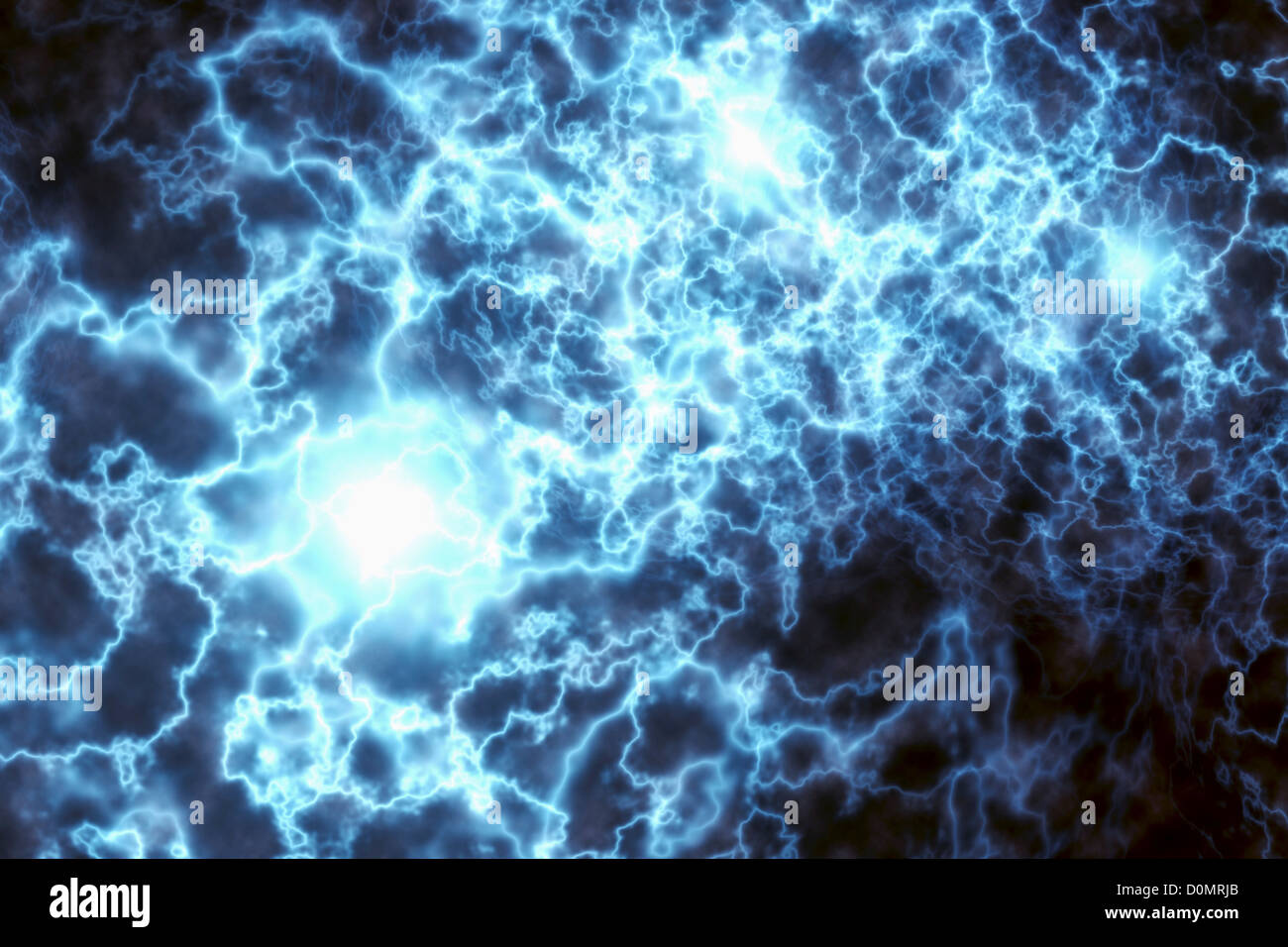 Areas of light showing neurons and their connective pathways Stock ...
