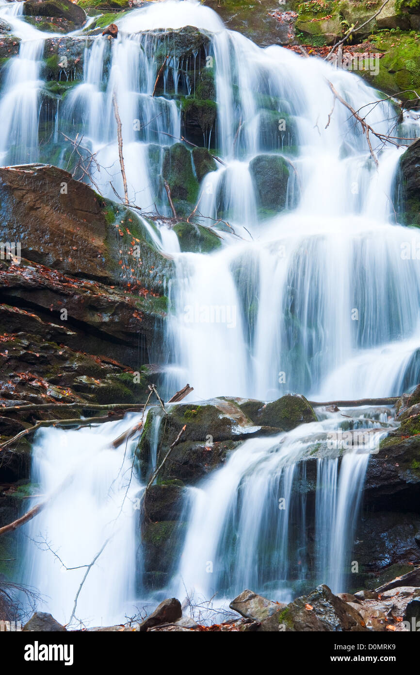 Waterfalls on Rocky Autumn Stream Stock Photo - Alamy