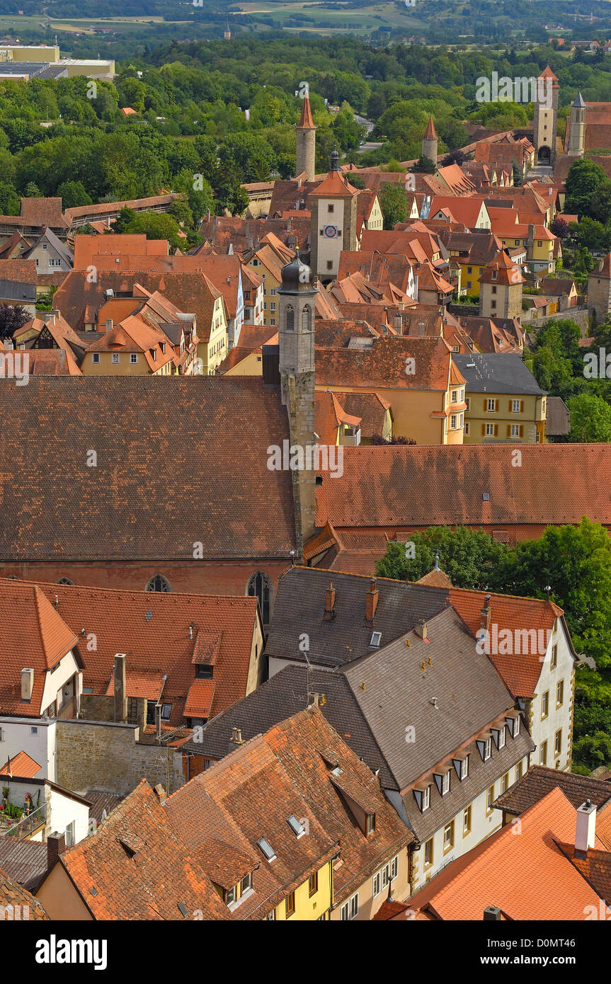 Rothenburg ob der Tauber, Romantic Road, Romantische Strasse, Franconia ...