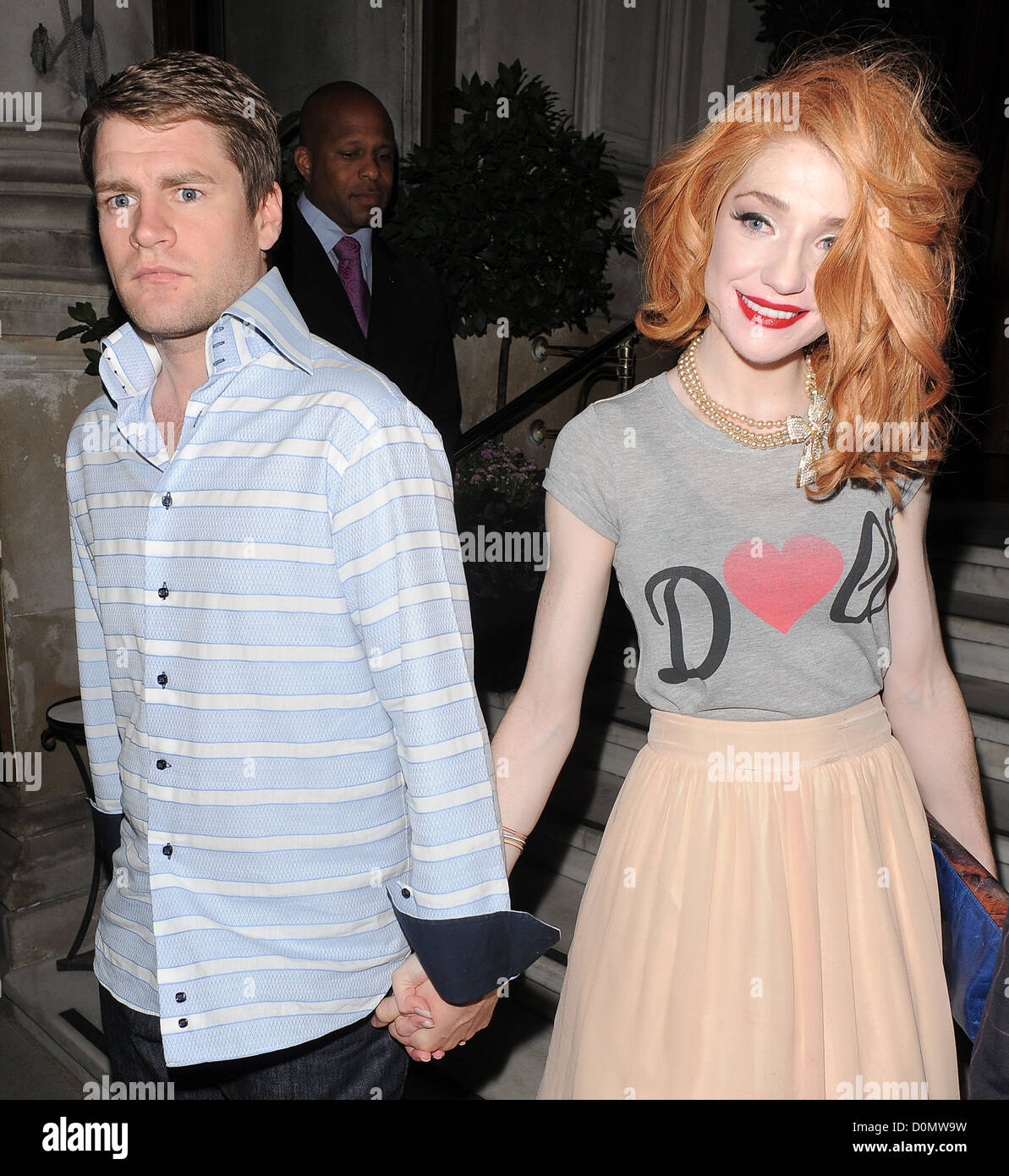 Nicola Roberts and her boyfriend Charlie Fennell leaving the Mandarin ...