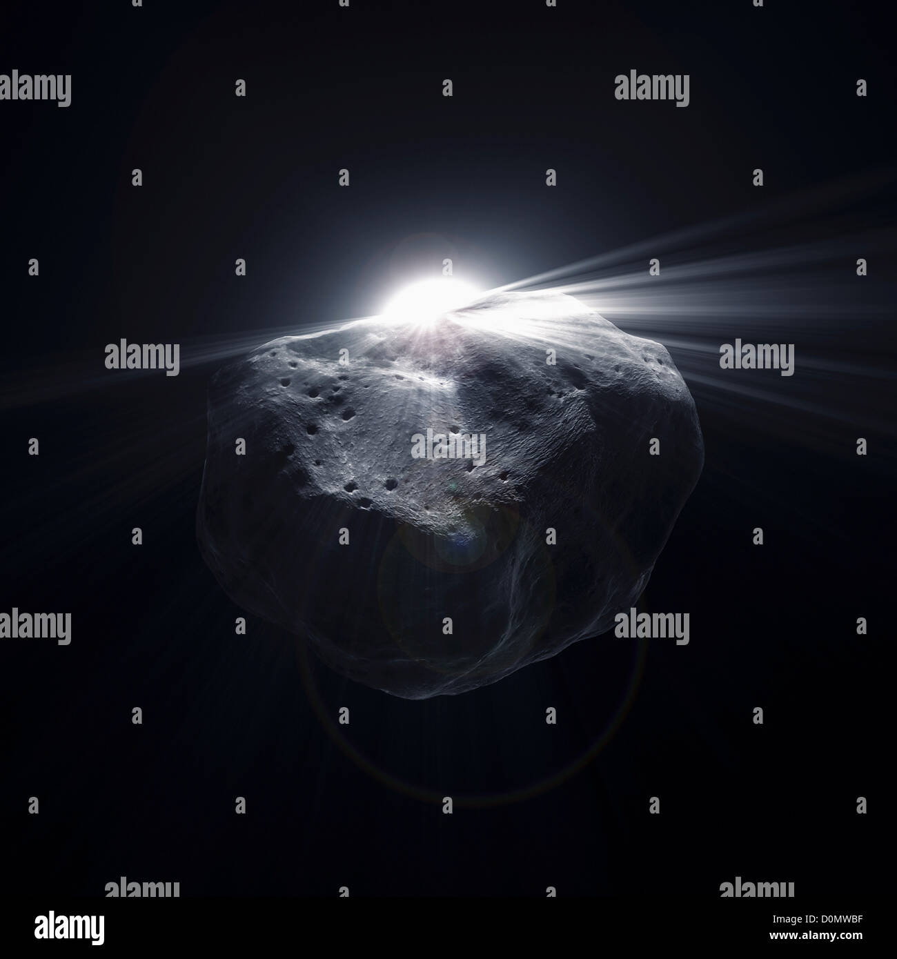 Diagram showing an asteroid in orbit around the sun Stock Photo - Alamy