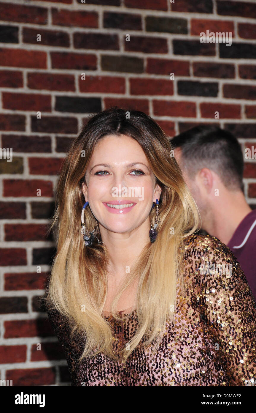 Drew Barrymore outside The Ed Sullivan Theater for 'The Late Show with ...