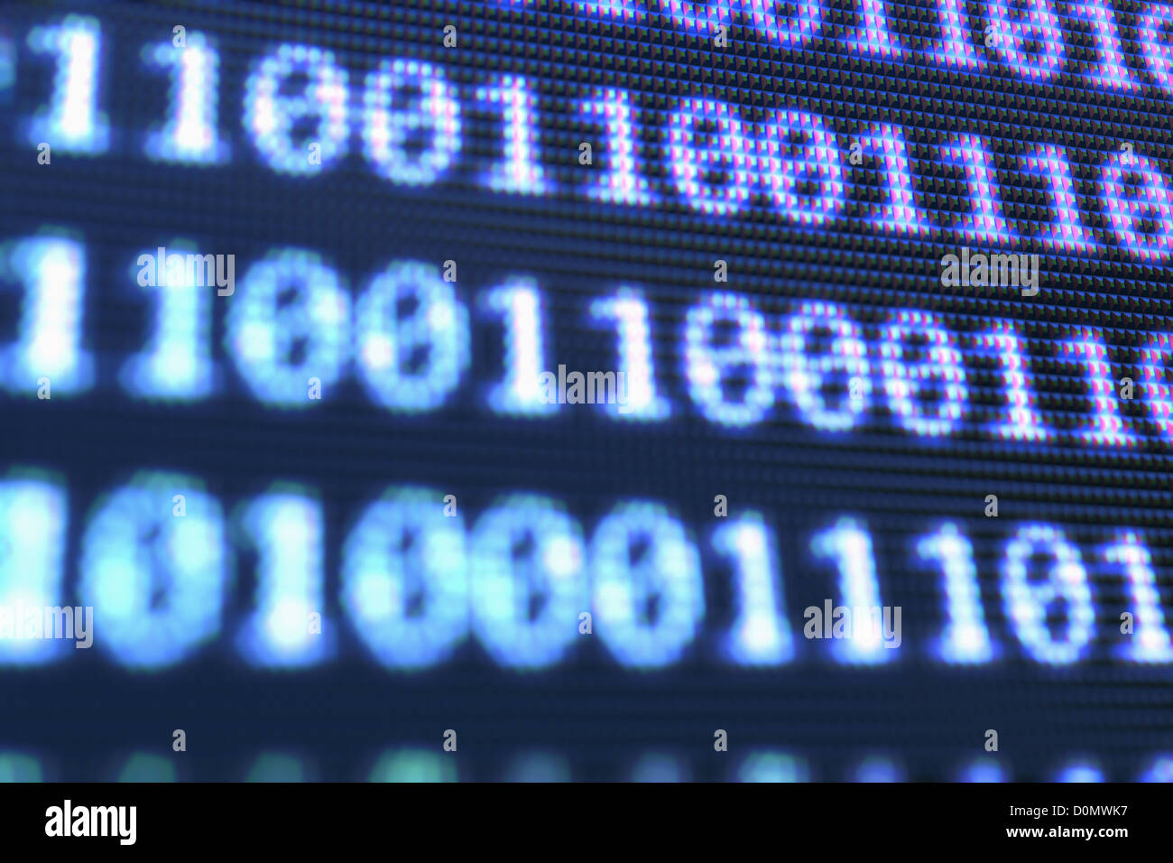 Rows of numbers forming binary code Stock Photo - Alamy