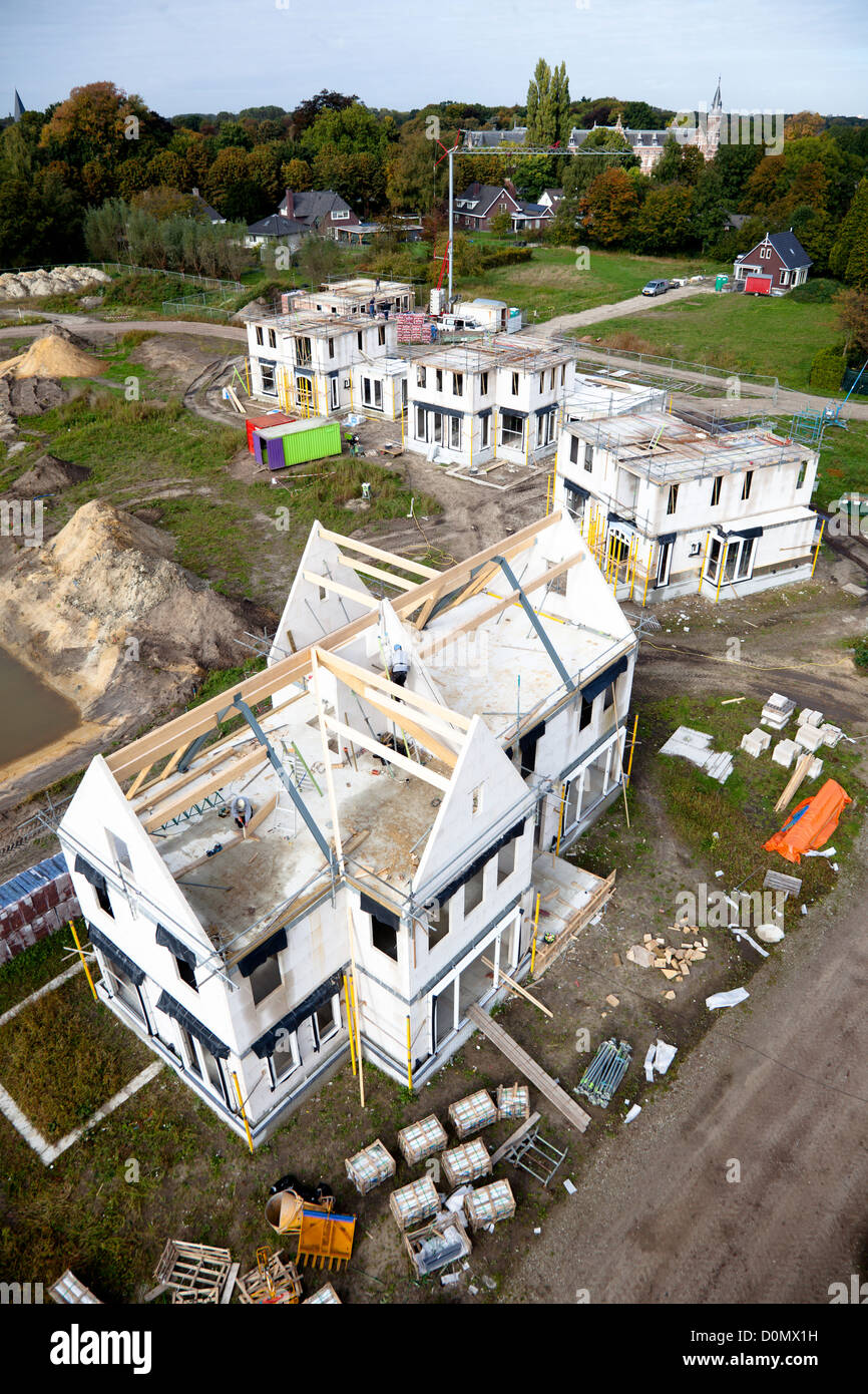top view of construction site.Building a new brick home Stock Photo - Alamy