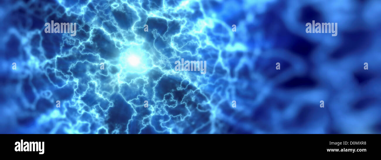 Areas of light showing neurons and their connective pathways Stock ...