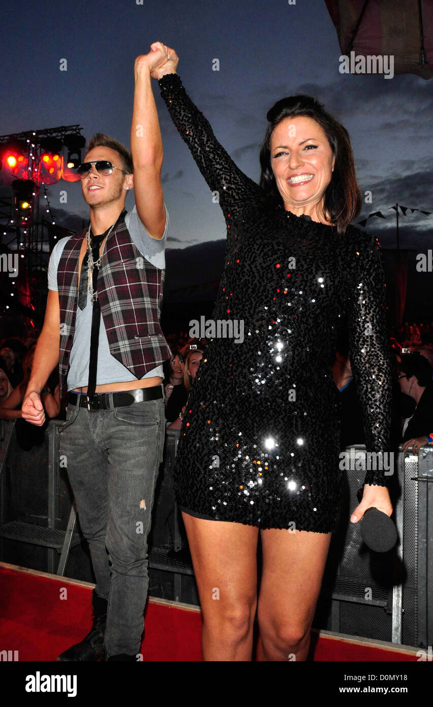 John Joe Bird aka JJ and Davina McCall The 11th and final Big Brother ...