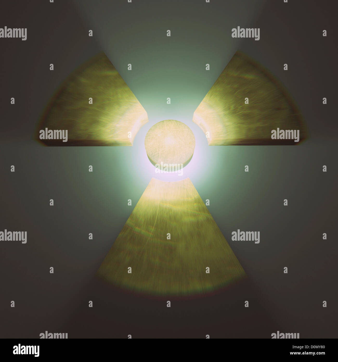 Illuminated radioactive symbol Stock Photo - Alamy