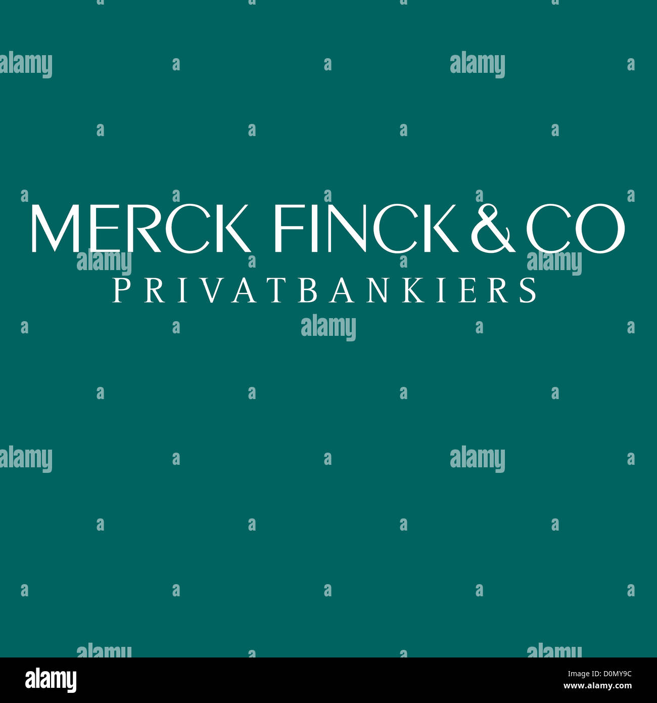 Logo of German private bank Merck Finck & Co with seat in Munich Stock ...