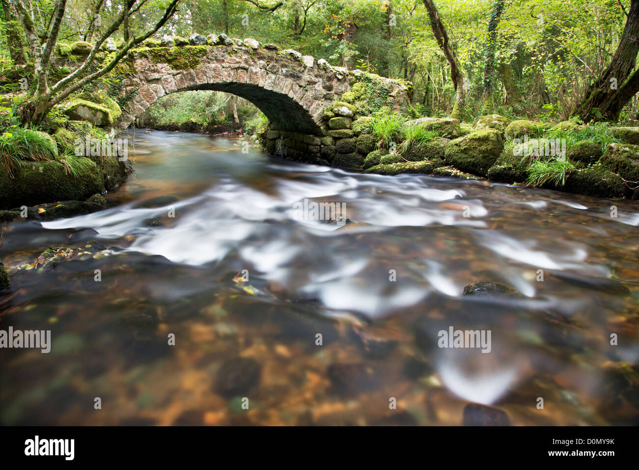 Hisley Bridge on the river Bovey in Devon Stock Photo - Alamy