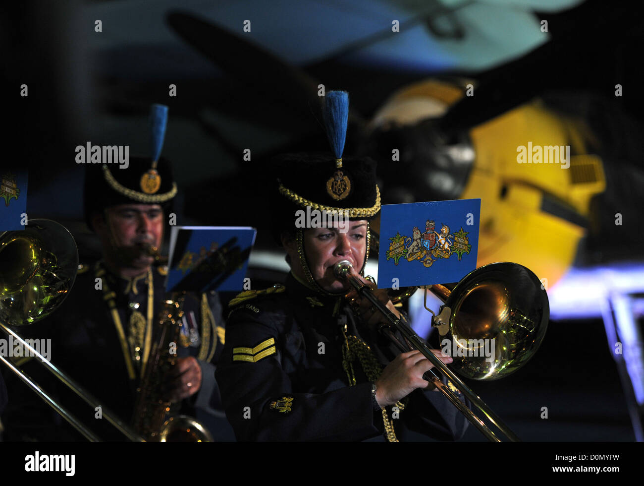 The Royal Air Force's Band Director is joined by two Battle of Britain ...