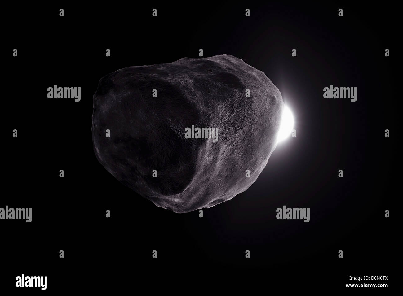 Diagram showing an asteroid in orbit around the sun Stock Photo - Alamy