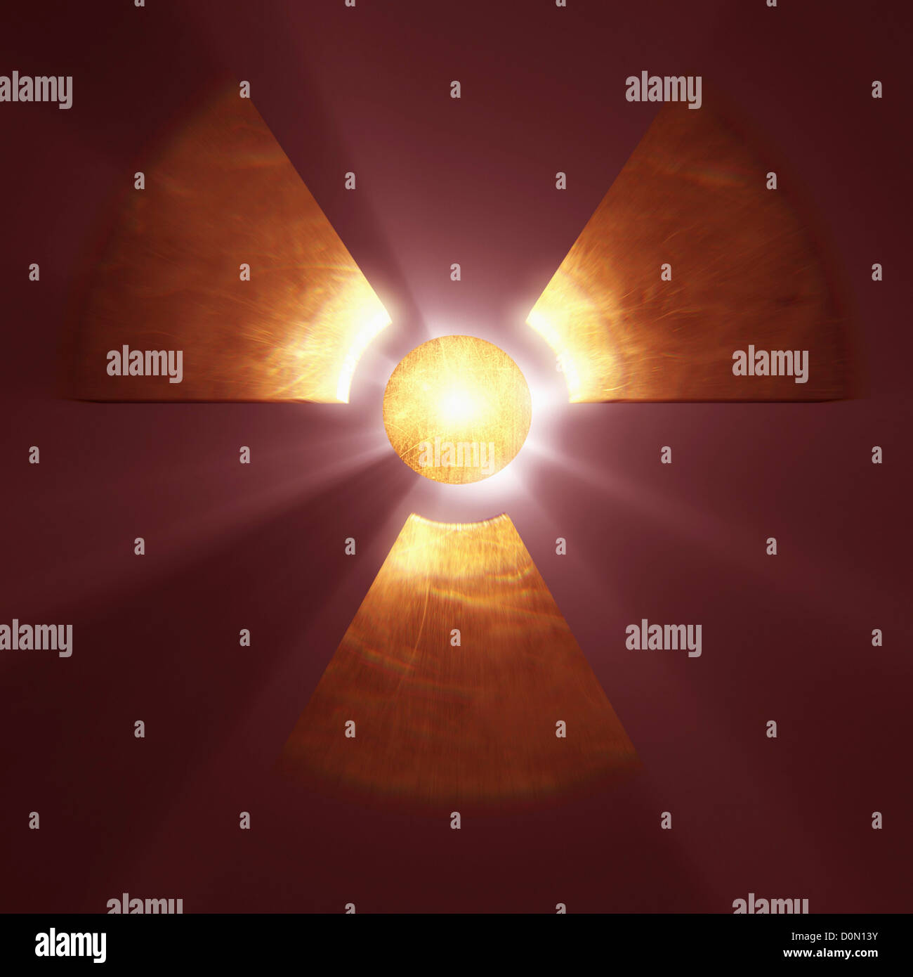 Illuminated radioactive symbol Stock Photo - Alamy