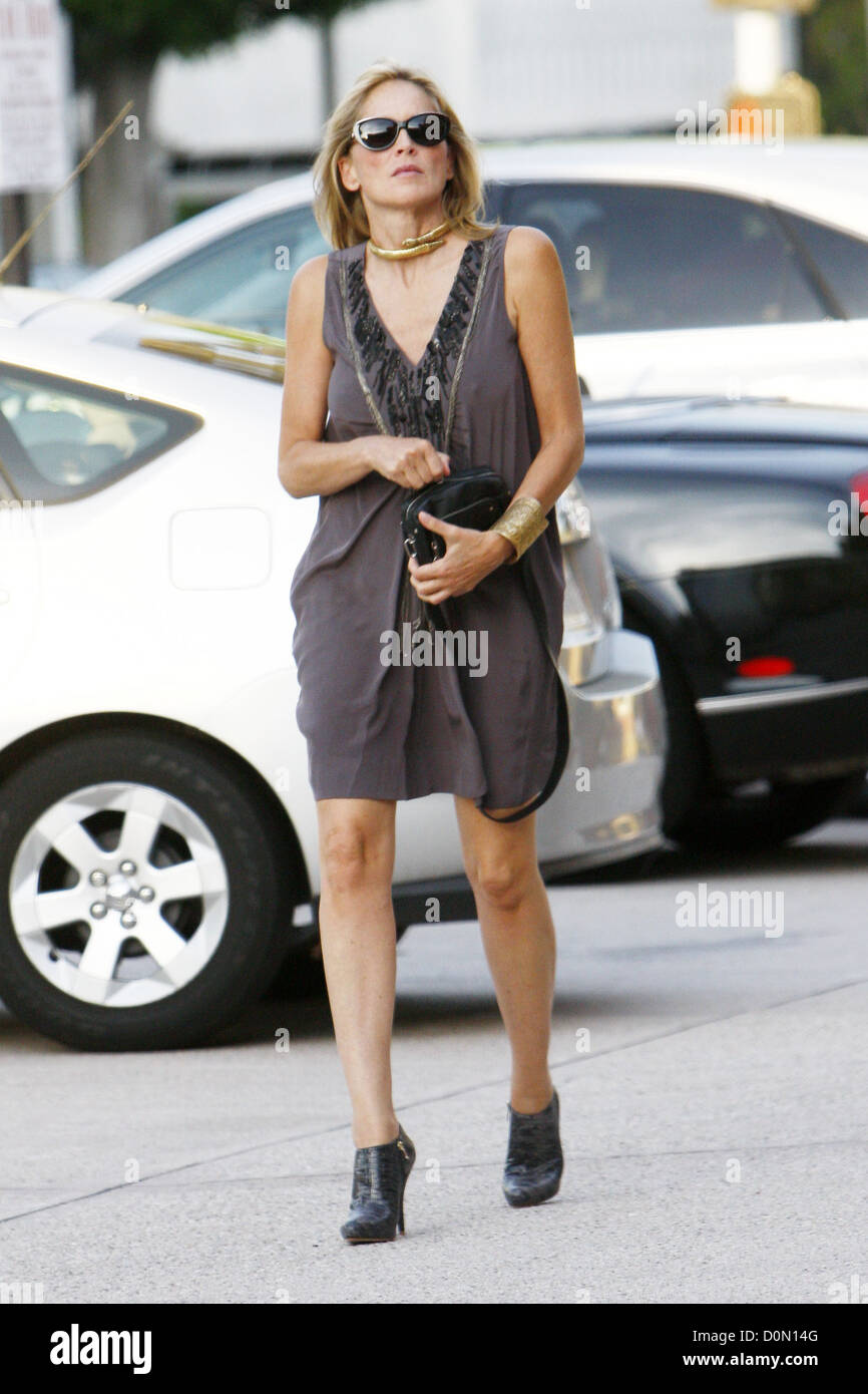 Sharon Stone spotted out and about in Beverly Hills Los Angeles, USA ...